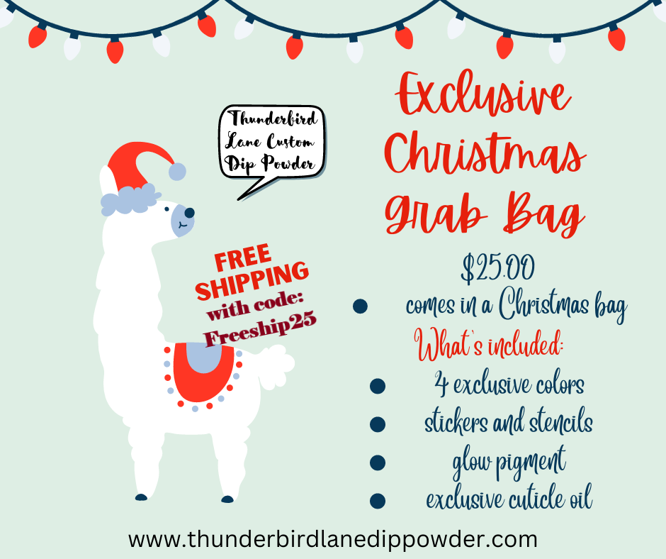 $25 Exclusive Christmas Grab Bag – Thunderbird Lane Custom Dip Powder